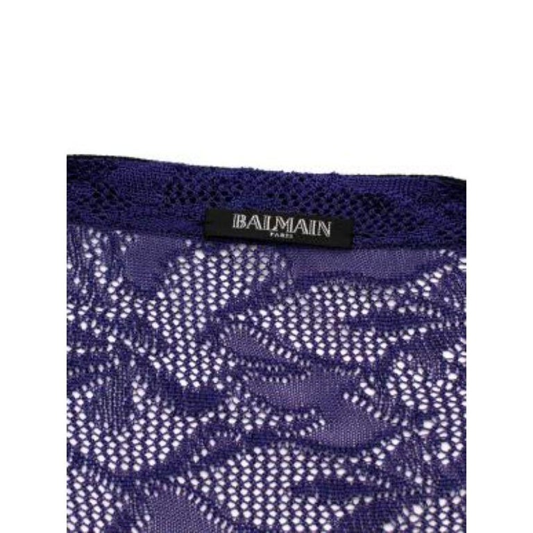 Purple Lace Zip Front Mini Dress For Sale at 1stDibs