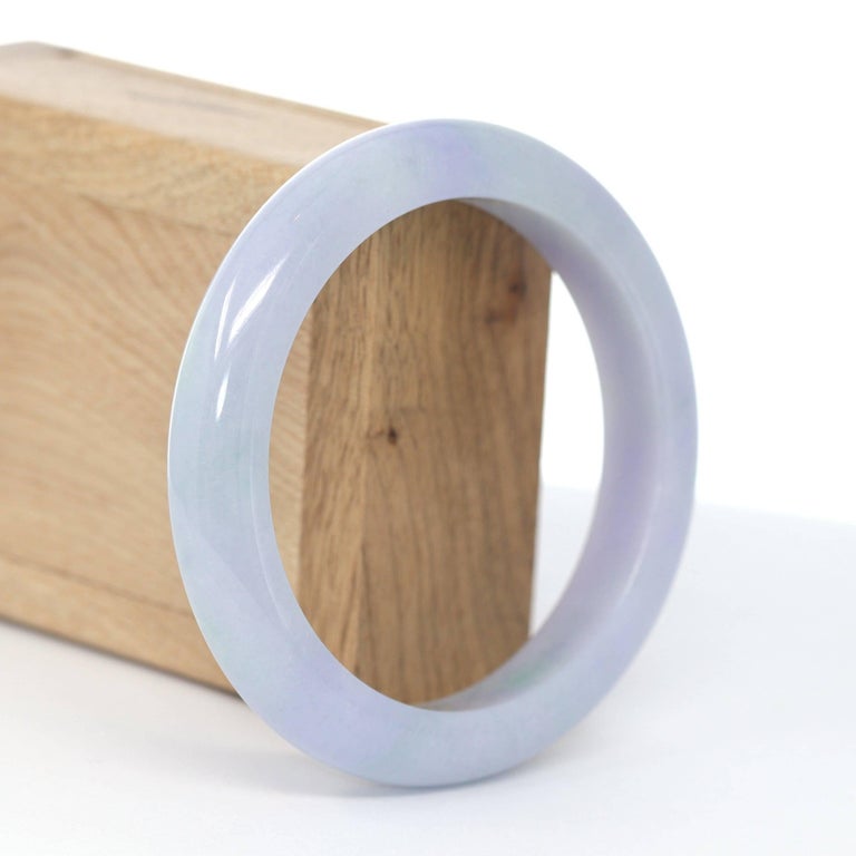 Purple Lavender Natural Jadeite Jade Bangle ( 60.44 mm )#595 For Sale ...