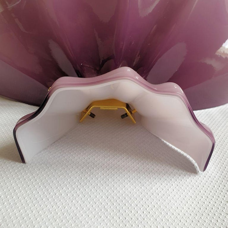 Purple Murano Glass Mid-Century Modern Sconces, a pair For Sale at 1stDibs