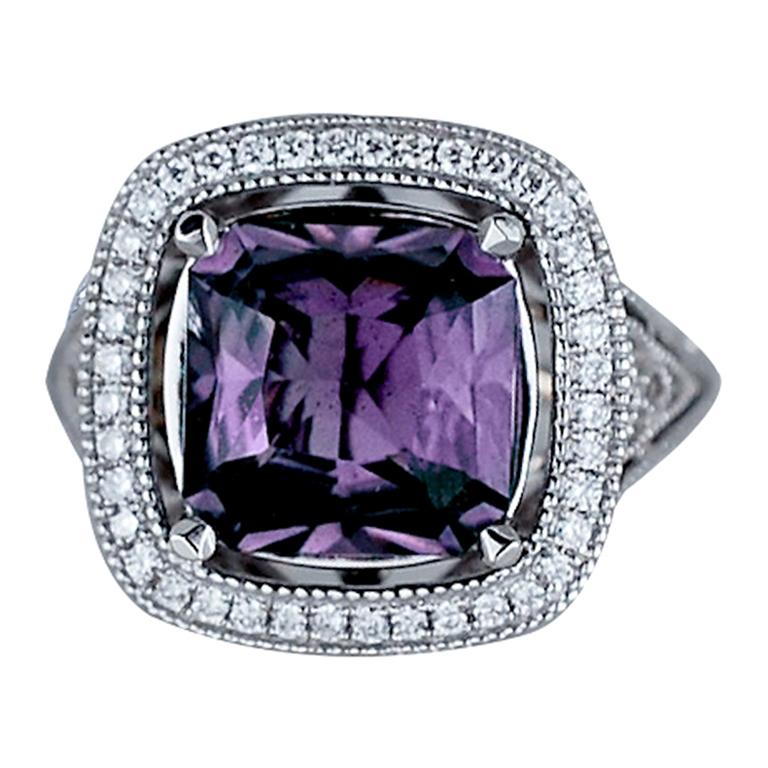 8 Carat Ruby and Diamond Halo Ring For Sale at 1stDibs | 8 carat ruby ...