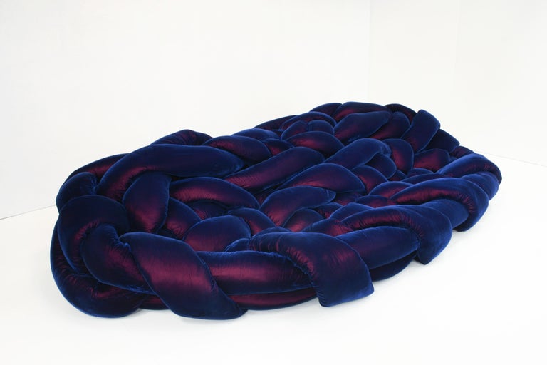 Purple Velvet Boa Sofa by Fernando and Humberto Campana for Edra at 1stDibs