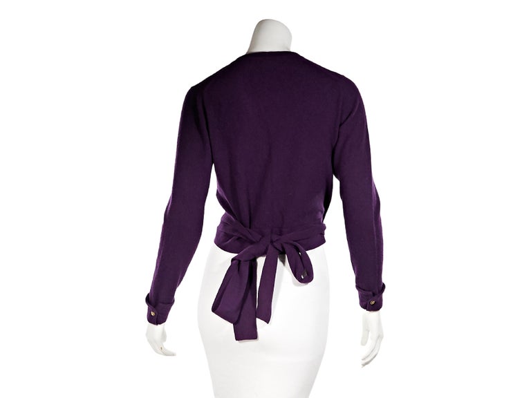 Purple Vintage Chanel Cashmere Wrap Sweater at 1stDibs | purple wrap ...