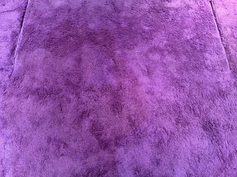 Purple Wool Carpet Design Tisca Original Handmade 1970s For Sale at 1stDibs