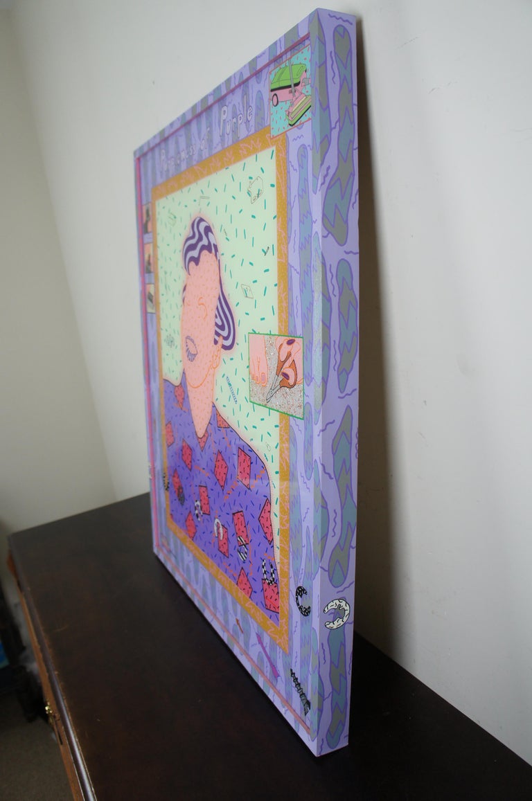 Purpleness of Purple by Lee Grantham Acrylic Reverse Painted Painting ...
