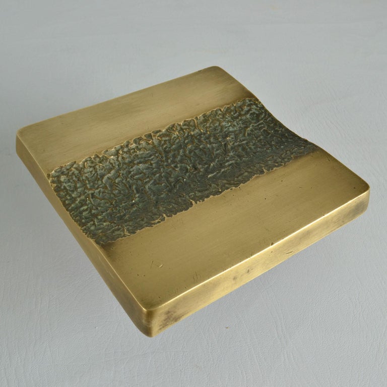 Architectural Push and Pull Bronze Door Handle Square part with Relief ...