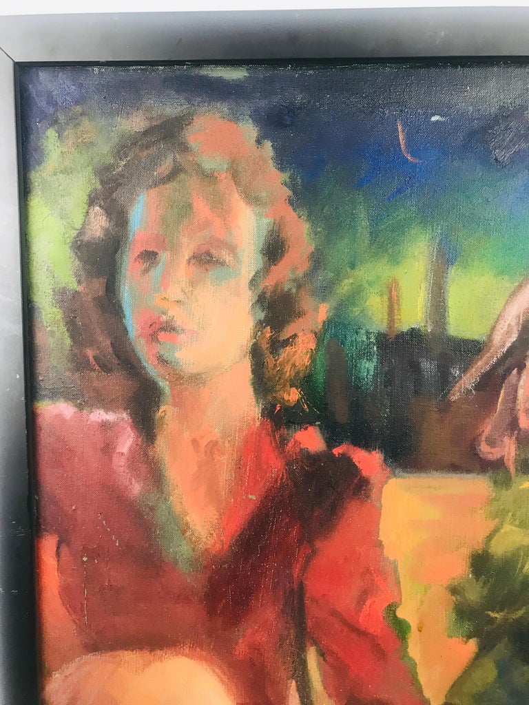 "Puzzled People" '1987-1988' by John Nieman Oil on Canvas For Sale at ...