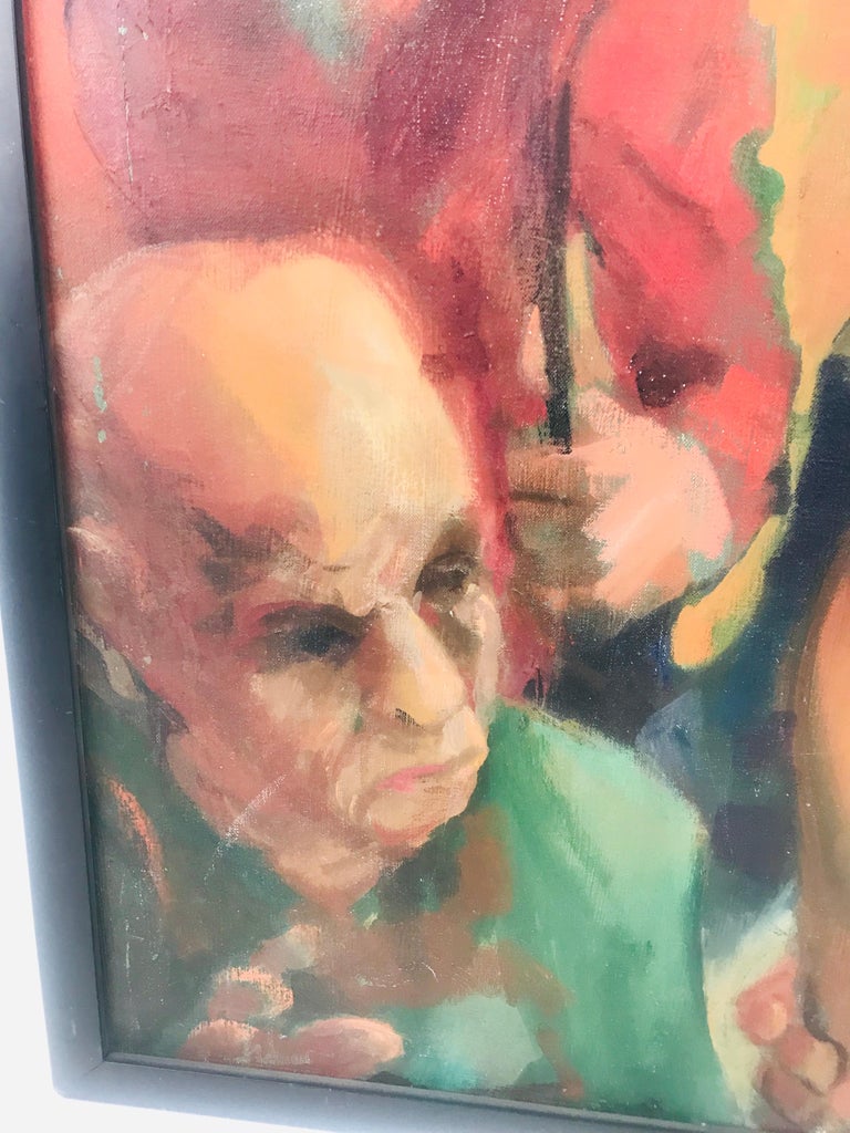 "Puzzled People" '1987-1988' by John Nieman Oil on Canvas For Sale at ...