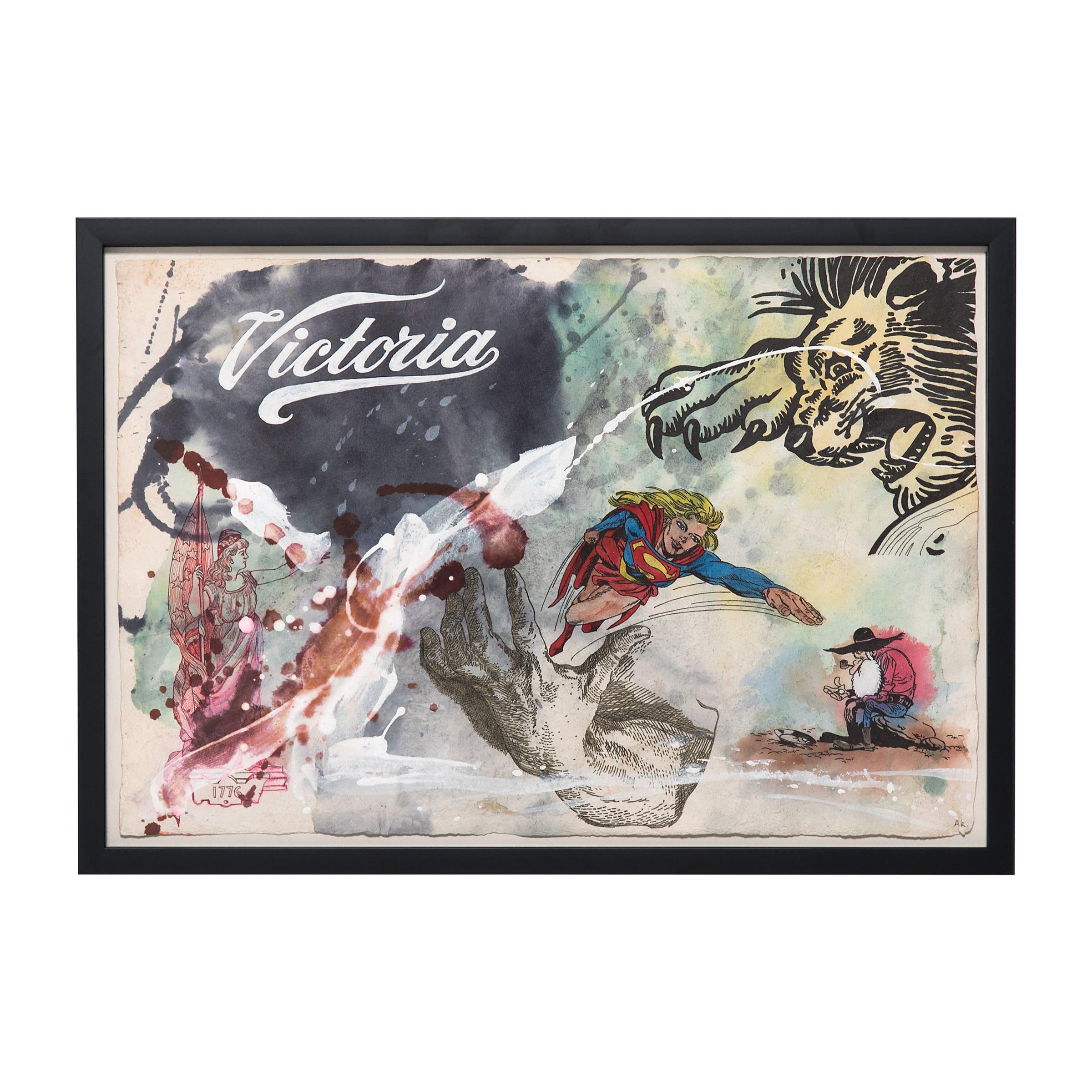 "America Man" Hand-Painted African Barbershop Sign For Sale at 1stDibs