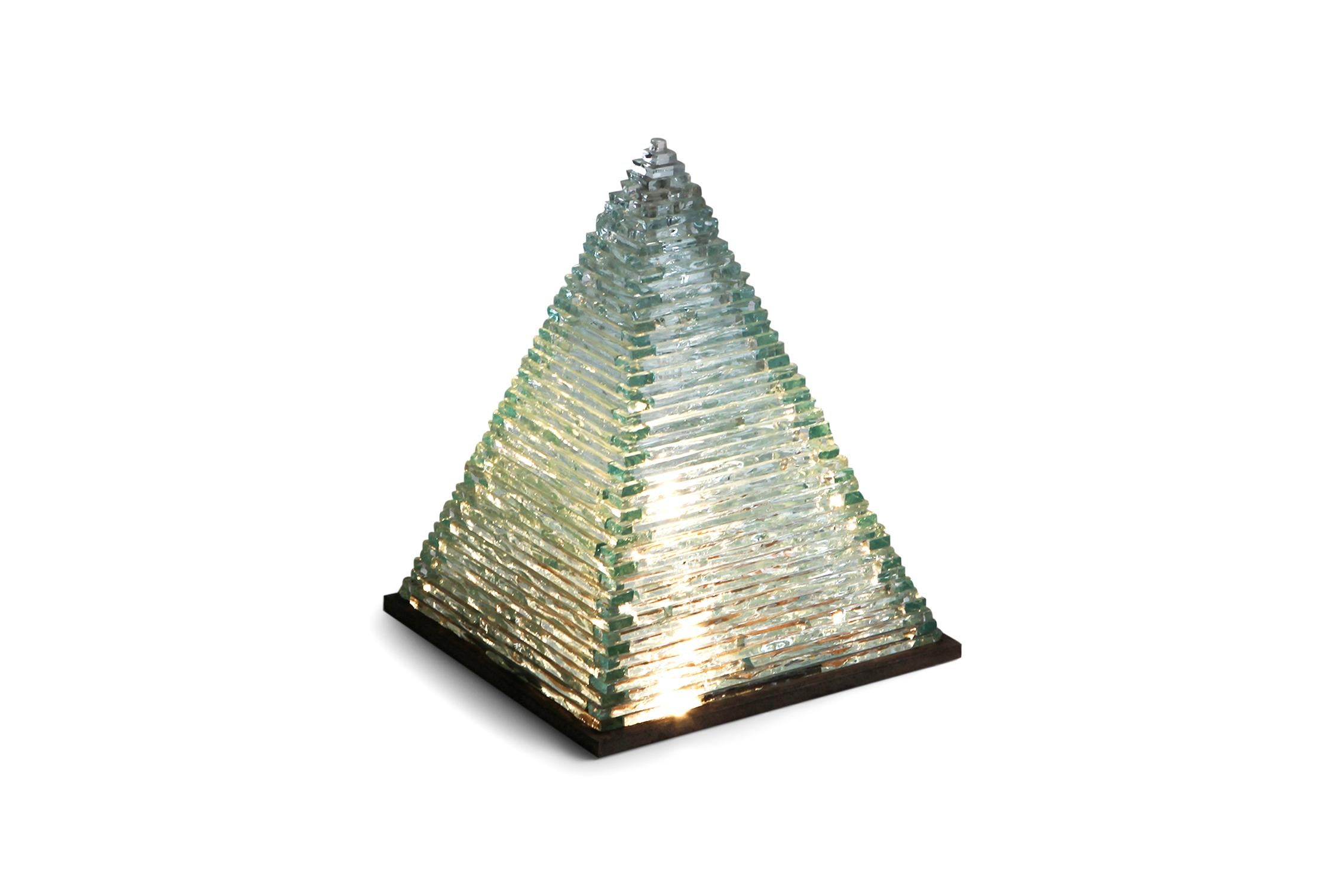 Pyramid Glass Lamps by Pia Manu at 1stDibs