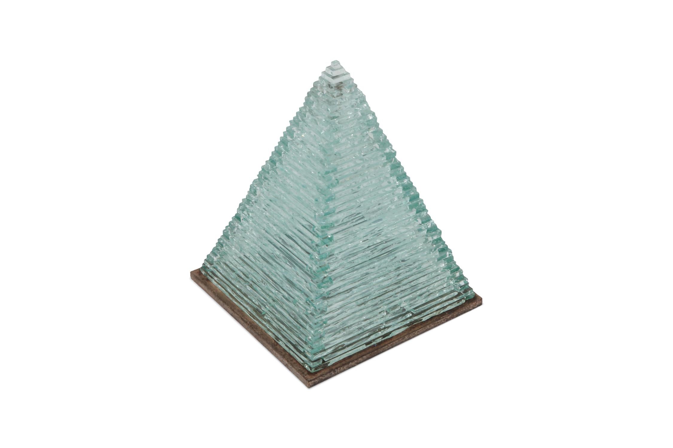 Pyramid Glass Lamps by Pia Manu at 1stDibs