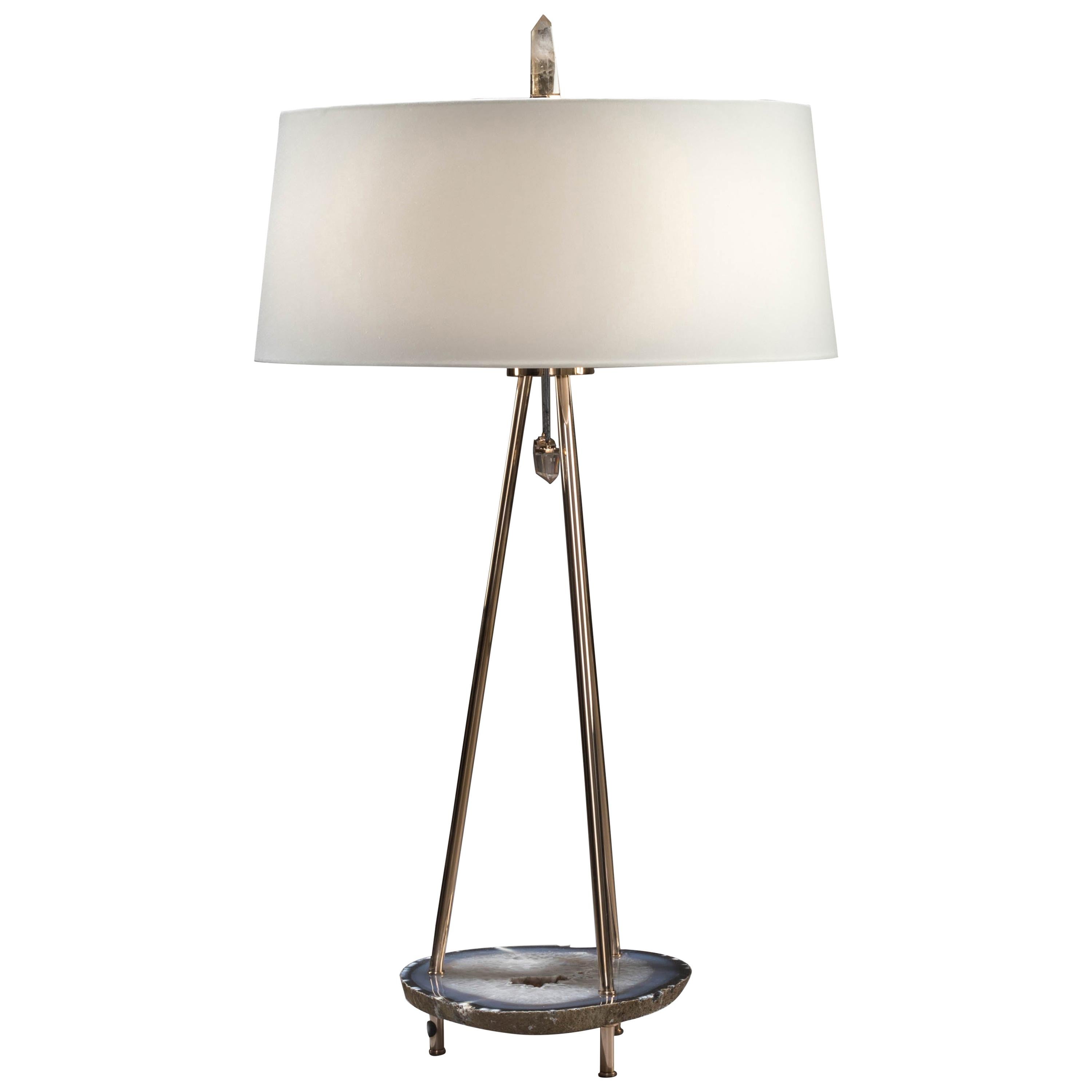 'Pyramid' Alabaster Table Lamp For Sale at 1stDibs