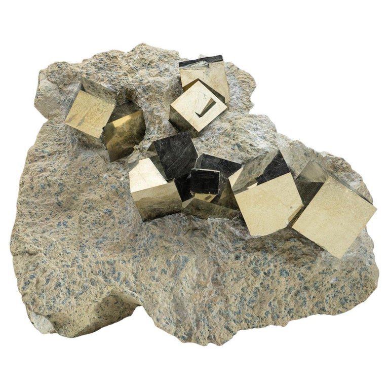 Pyrite Clusters on Basalt From Navajun, Spain at 1stDibs
