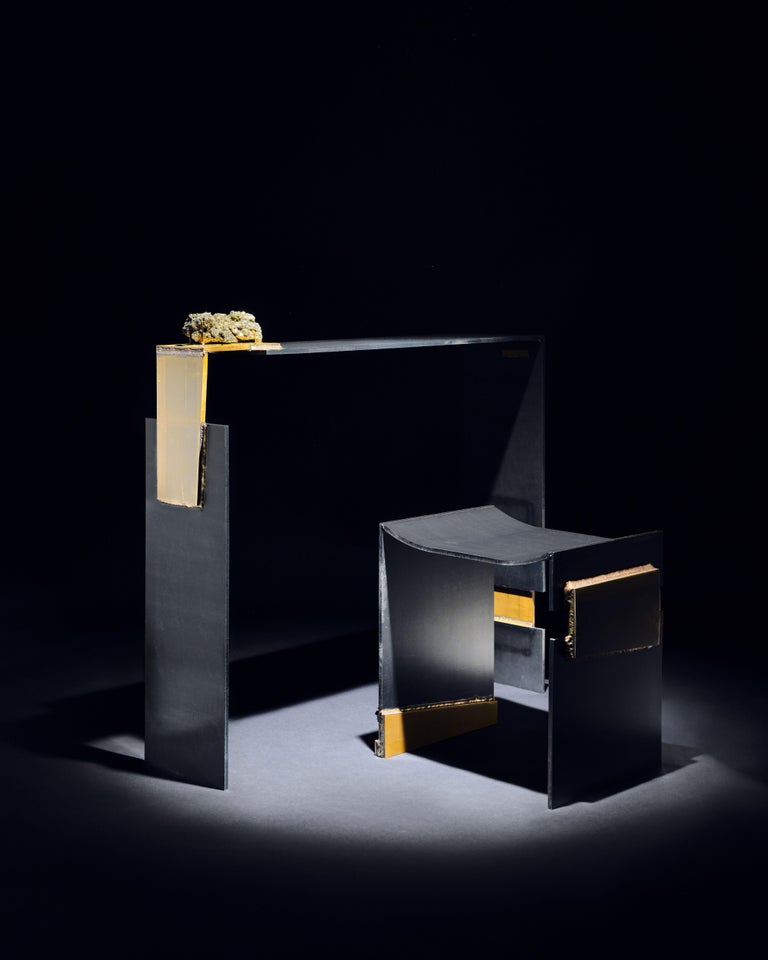 Pyrite Console Table 2 by Brajak Vitberg For Sale at 1stDibs