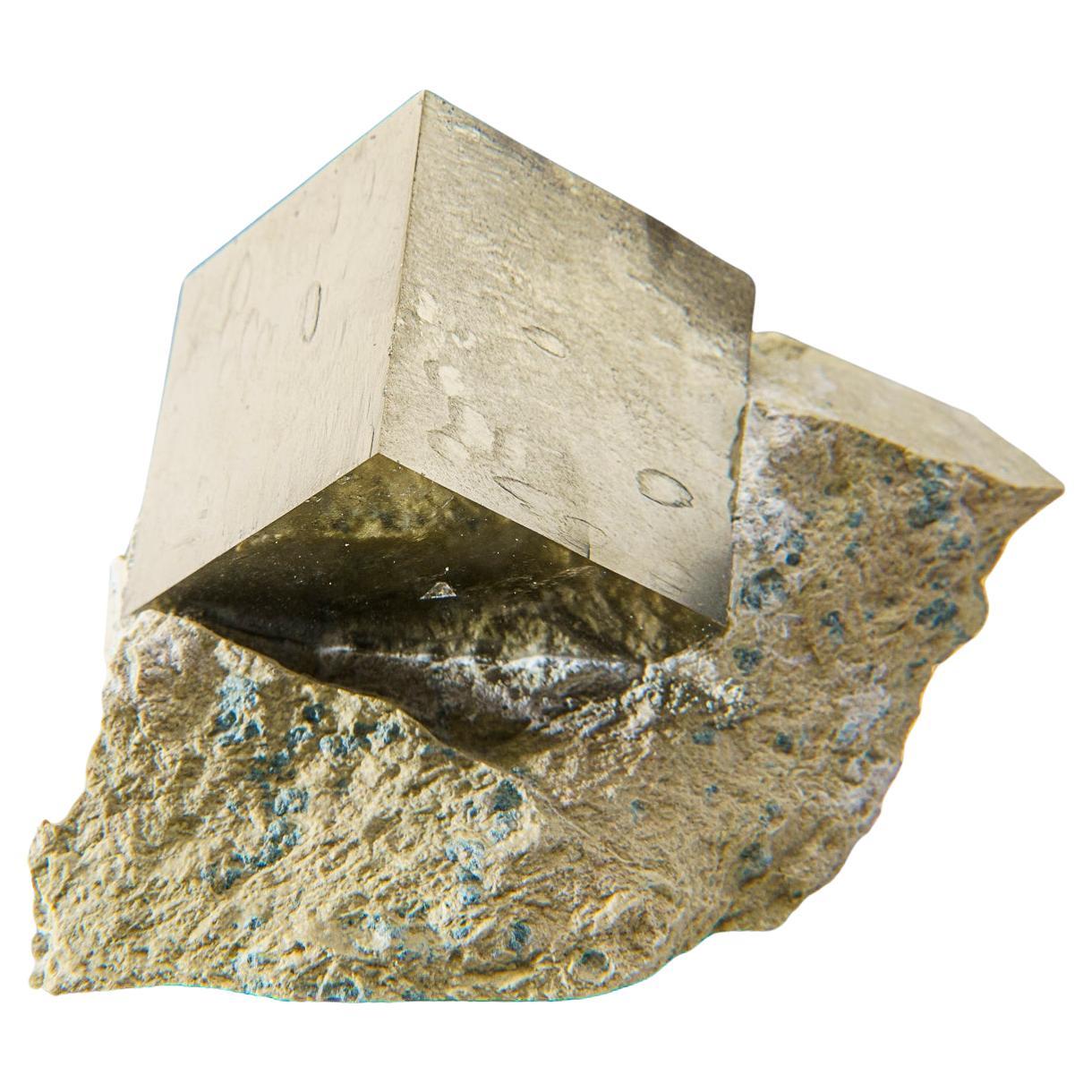 Pyrite Cube on Basalt from Navajún, La Rioja Province, Spain (2.5 lbs ...