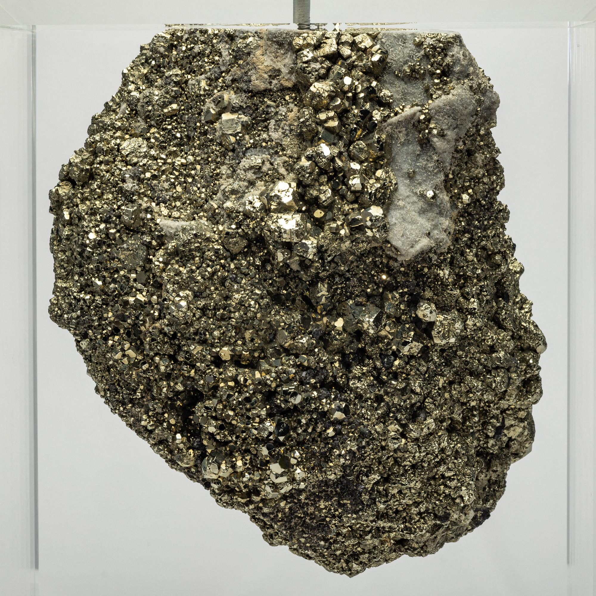 Pyrite free form mounted in original design acrylic base For Sale at ...