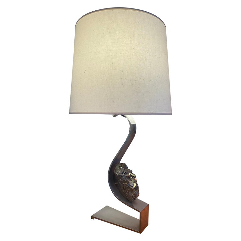 Pyrite Lamp by Claude De Muzac at 1stDibs