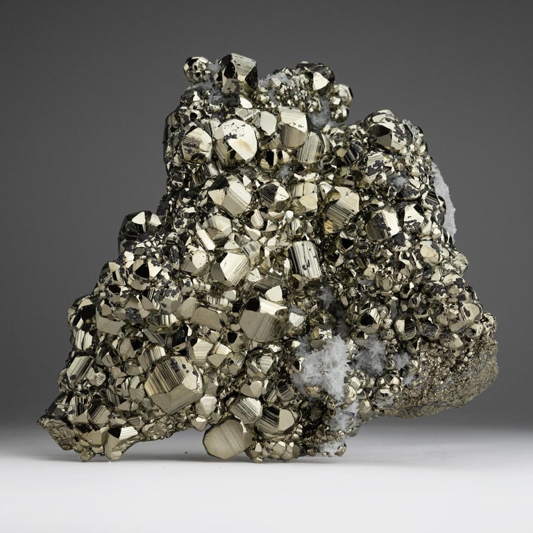 Pyrite with Colorless Quartz From Peru ( 10 lbs) For Sale at 1stDibs
