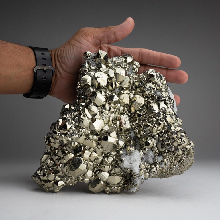 Pyrite with Colorless Quartz From Peru ( 10 lbs) For Sale at 1stDibs