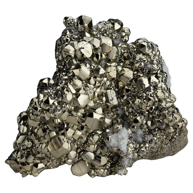 Pyrite with Colorless Quartz From Peru ( 10 lbs) For Sale at 1stDibs