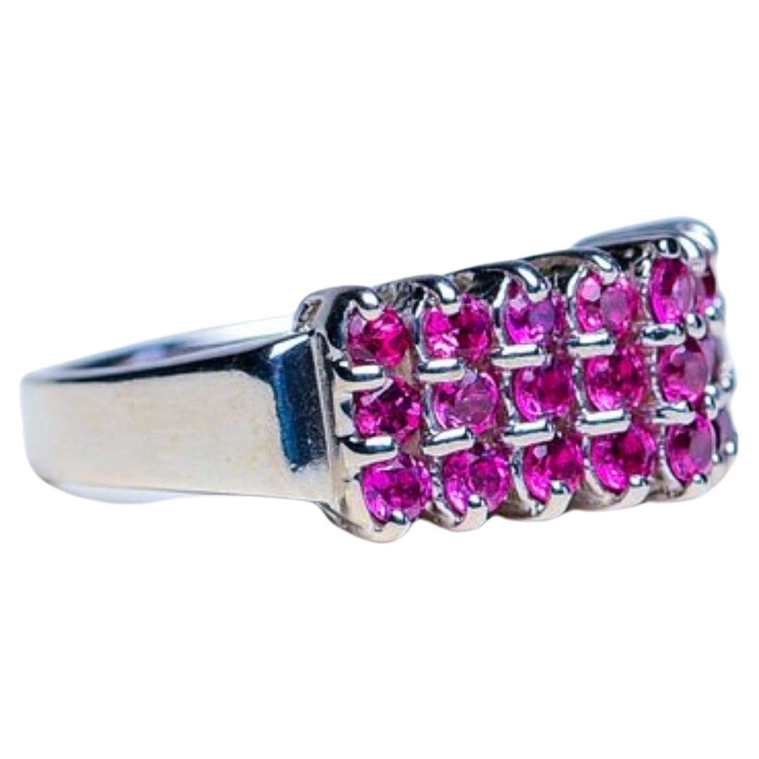 Pyrope-Almandine Garnet Cluster Ring For Sale at 1stDibs