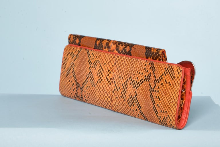 Python and cristal rhinestone clutch Daniel Swarovski For Sale at 1stDibs