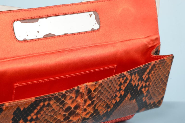 Python and cristal rhinestone clutch Daniel Swarovski For Sale at 1stDibs