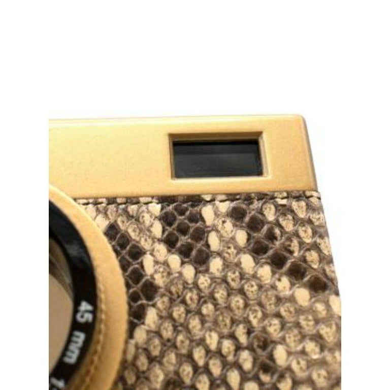 python and gold-tone metal Camera crossbody bag For Sale at 1stDibs