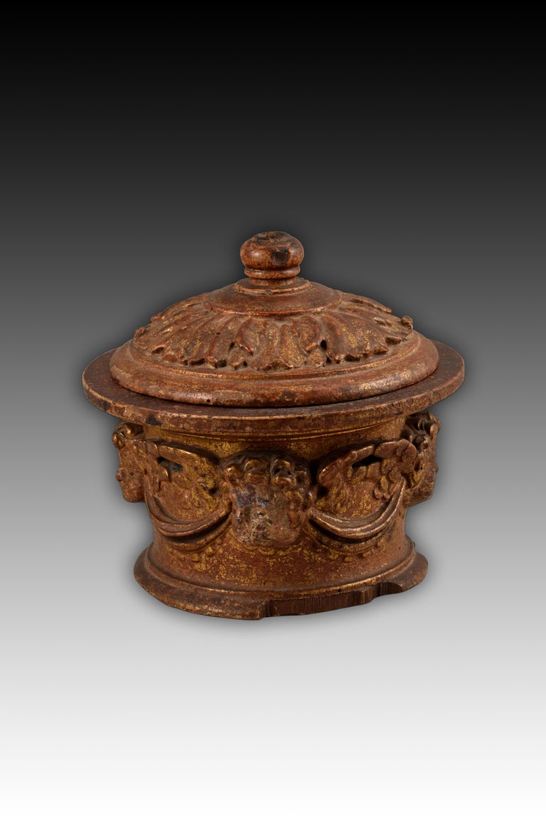 Pyx. Carved and Polychrome Wood, Spanish School, 16th Century For Sale ...