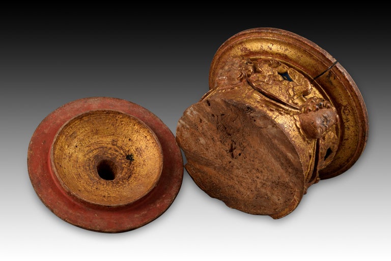 Pyx. Carved and Polychrome Wood, Spanish School, 16th Century For Sale ...