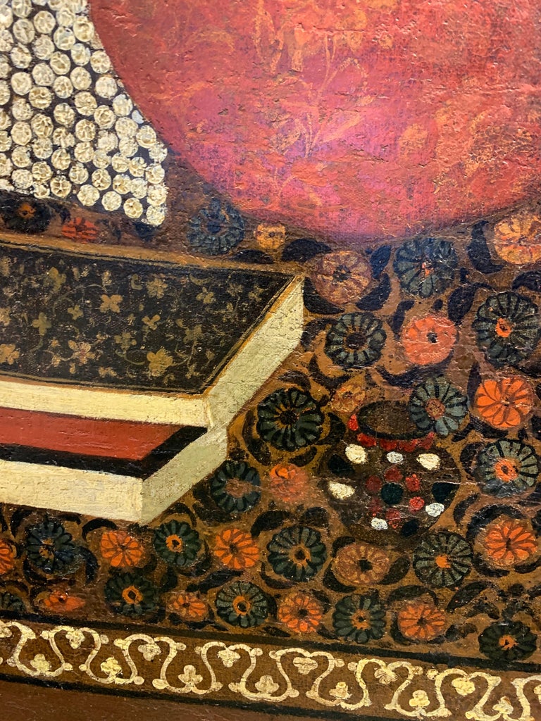 Qajar Painting Depicts Sage And His Pupil, Iran, 19th Century For Sale ...