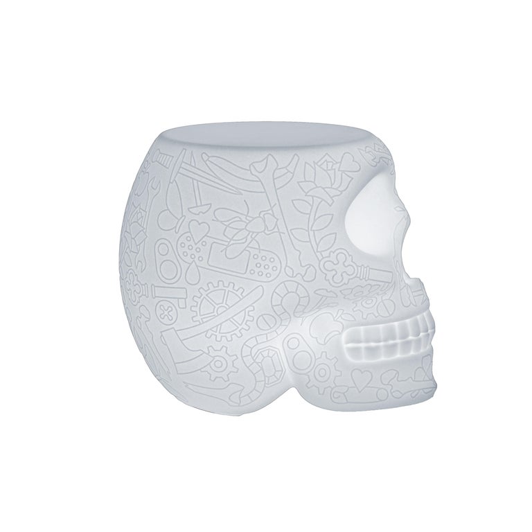 Modern White Mexican Calavera Skull Stool or Side Table By Studio Job ...