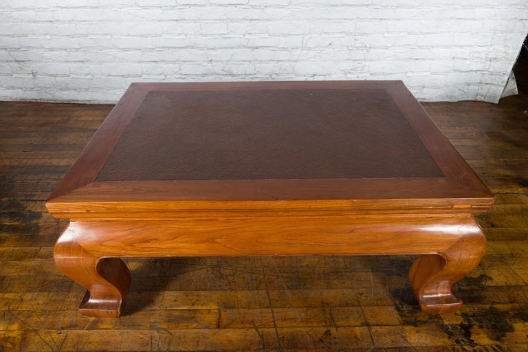 Qing Dynasty Chinese Shanxi Province Elmwood Coffee Table with Woven ...