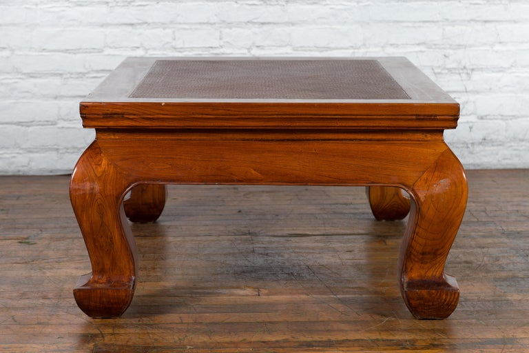 Qing Dynasty Chinese Shanxi Province Elmwood Coffee Table with Woven ...