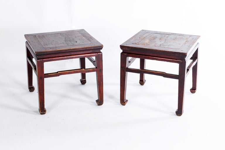 Qing Dynasty Chinese Square Table with Original Patina at 1stDibs