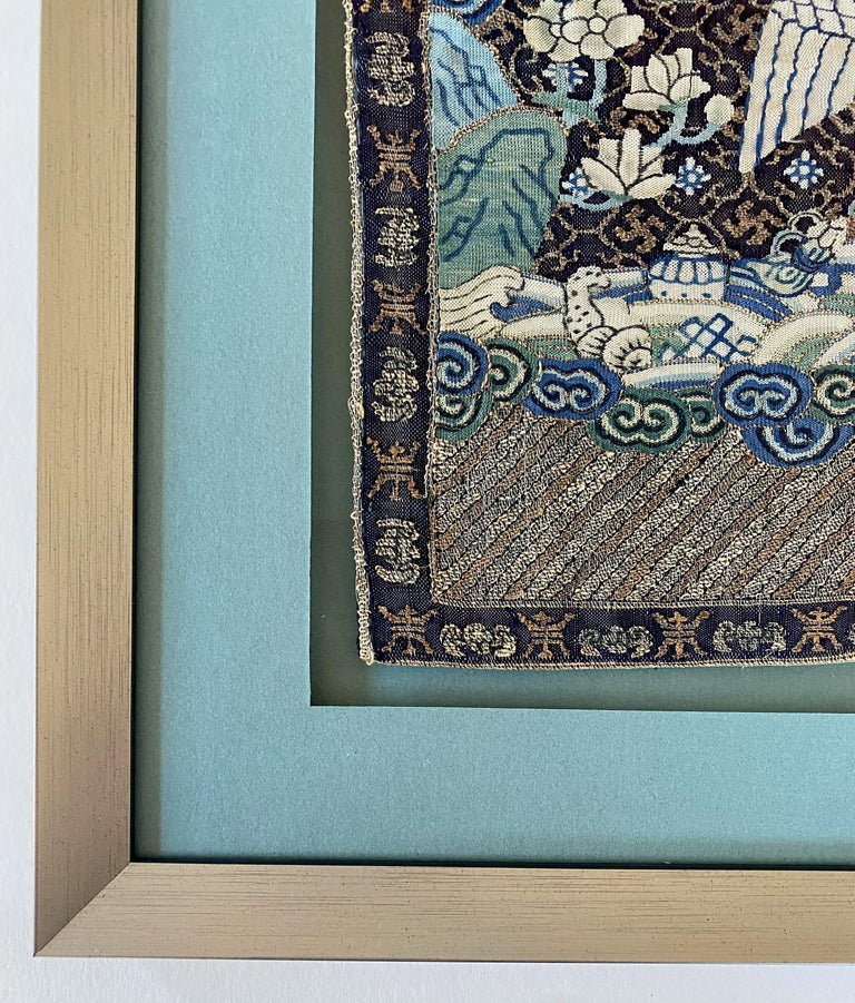 Qing Dynasty K'o-Ssu ("Cut Silk") Rank Badge with Silver Phoenix For ...