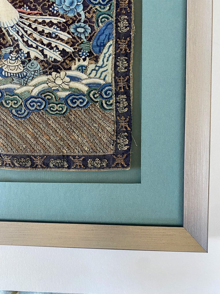 Qing Dynasty K'o-Ssu ("Cut Silk") Rank Badge with Silver Phoenix For ...