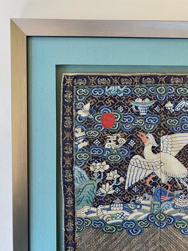 Qing Dynasty K'o-Ssu ("Cut Silk") Rank Badge with Silver Phoenix For ...