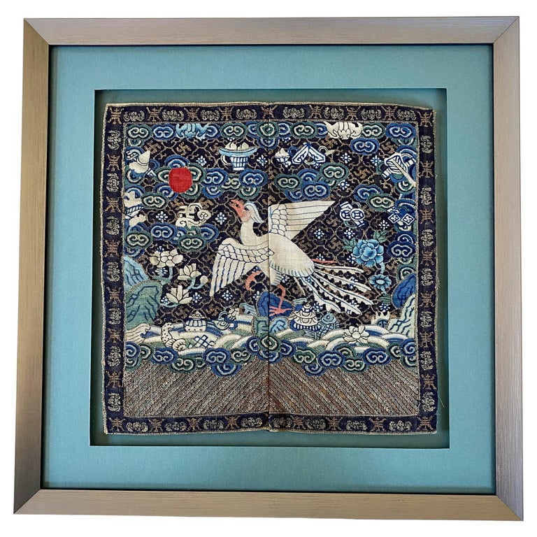 Qing Dynasty K'o-Ssu ("Cut Silk") Rank Badge with Silver Phoenix For ...