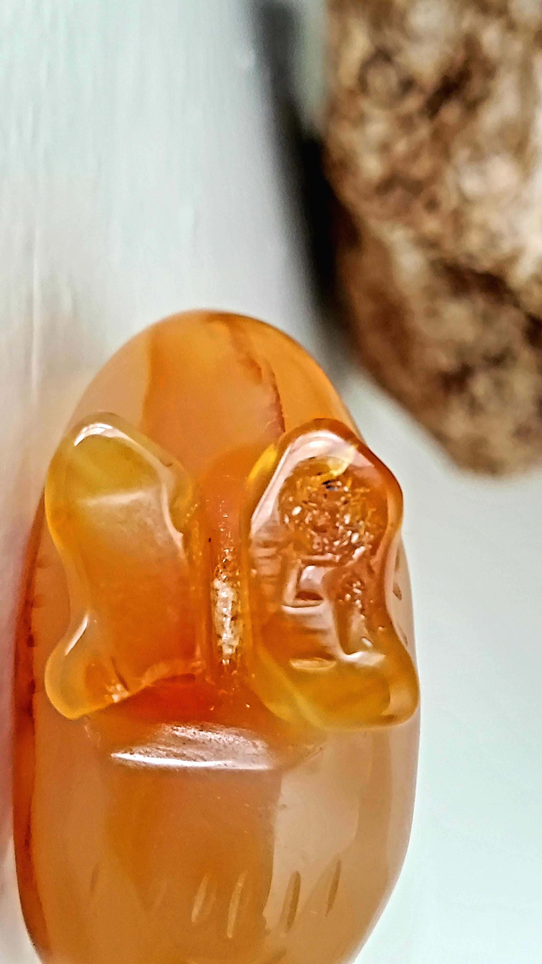 Jade Duck - Qing Dynasty Natural Yellow and Russet Jade Duck, Signed ...