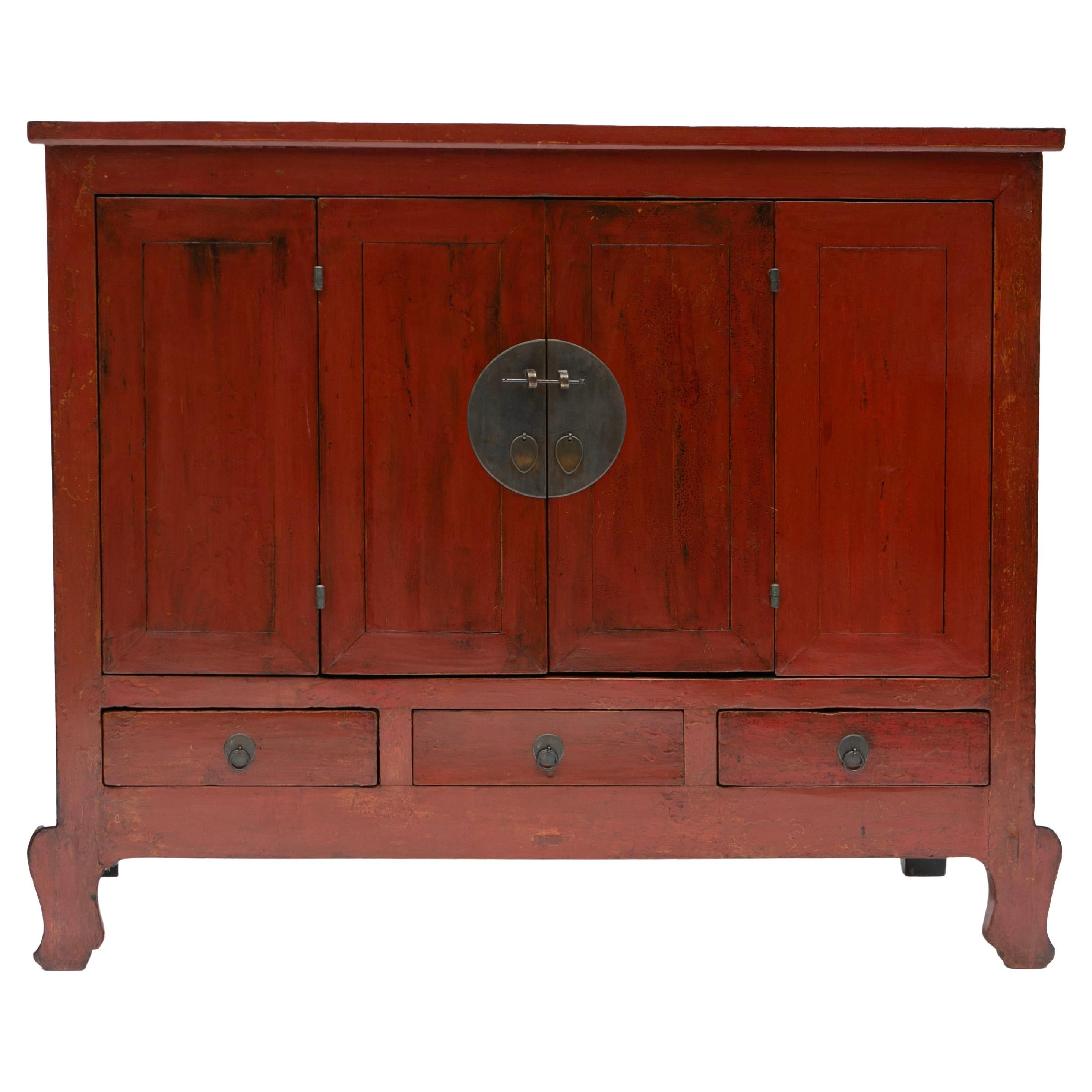Late Qing Dynasty Two-Tone Burl Wood and Elmwood Compound Cabinet For ...