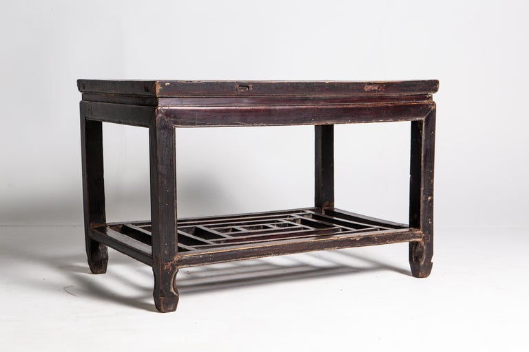 Qing Dynasty Side Table with Shelf at 1stDibs