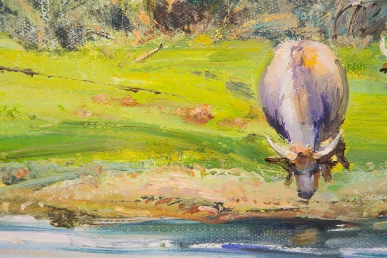 QingLiang Wang - Qingliang Wang Impressionist Original Oil On Canvas ...