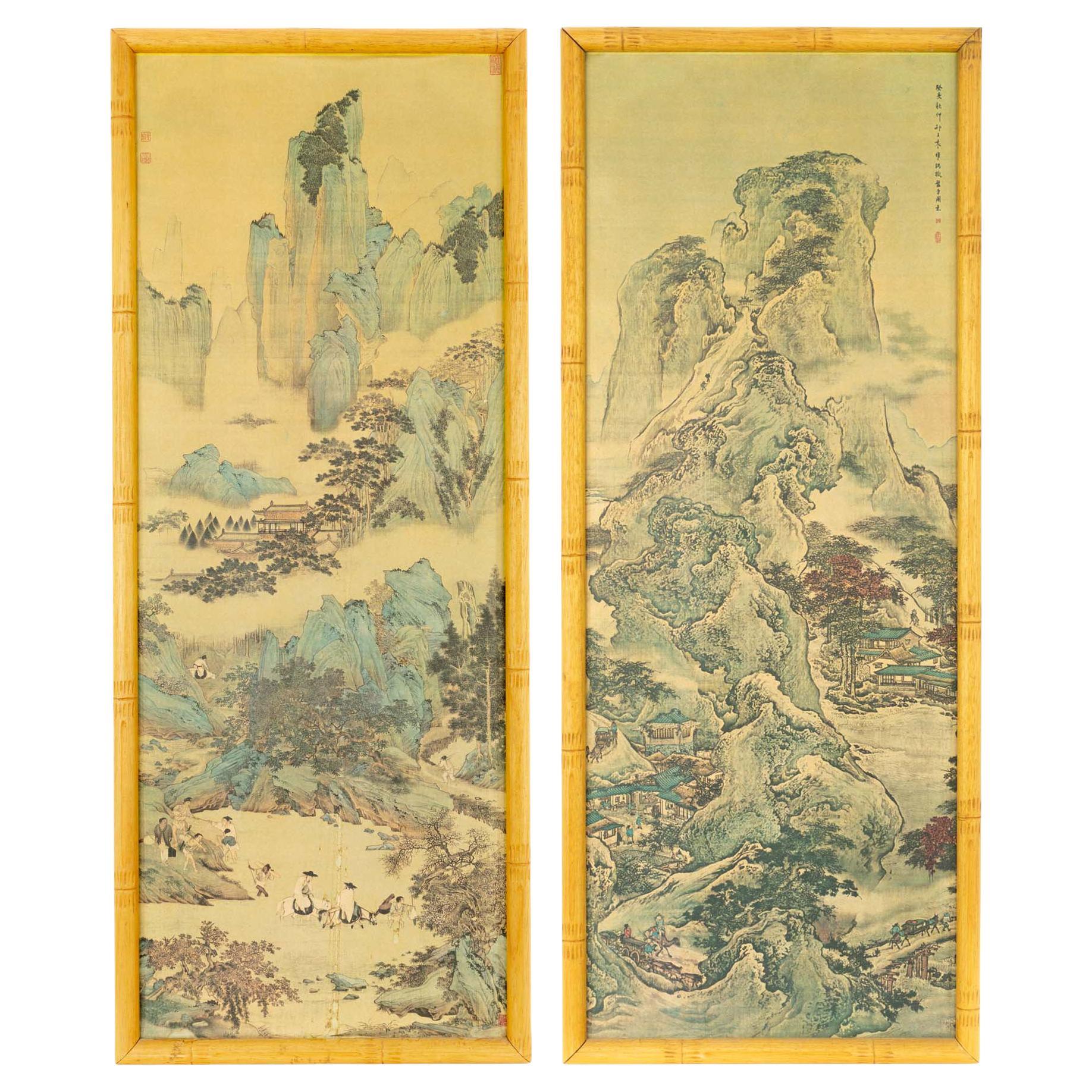 Framed Chinese Export Wallpaper Panel at 1stDibs
