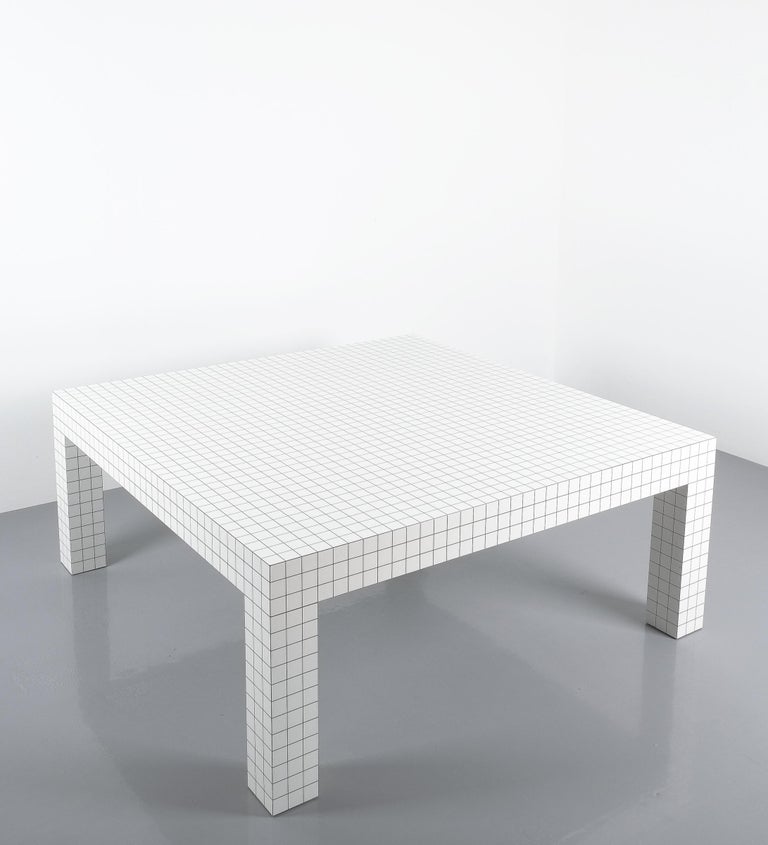 Quaderna White Grid Coffee Table Superstudio for Zanotta, 1970s, Italy ...