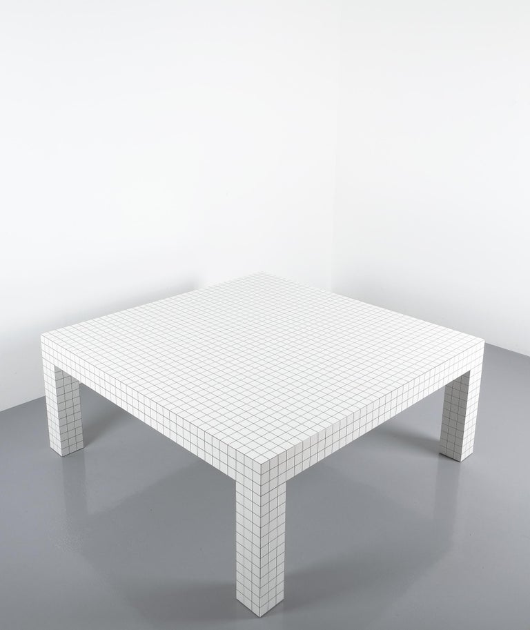 Quaderna White Grid Coffee Table Superstudio for Zanotta, 1970s, Italy ...