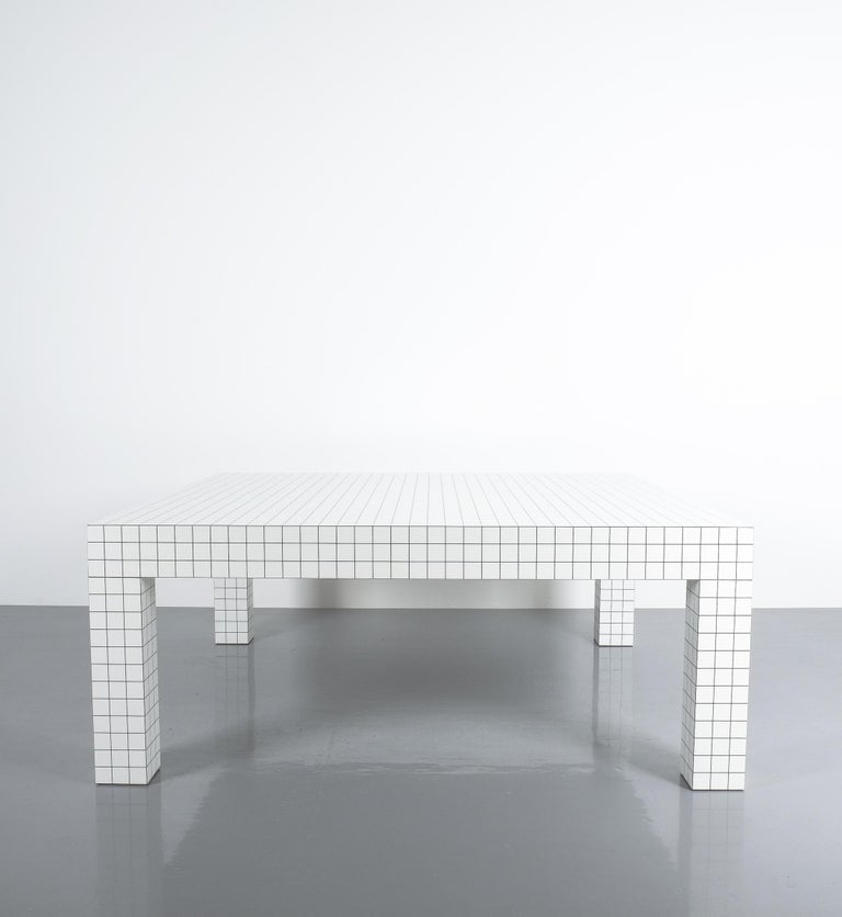 Quaderna White Grid Coffee Table Superstudio for Zanotta, 1970s, Italy ...