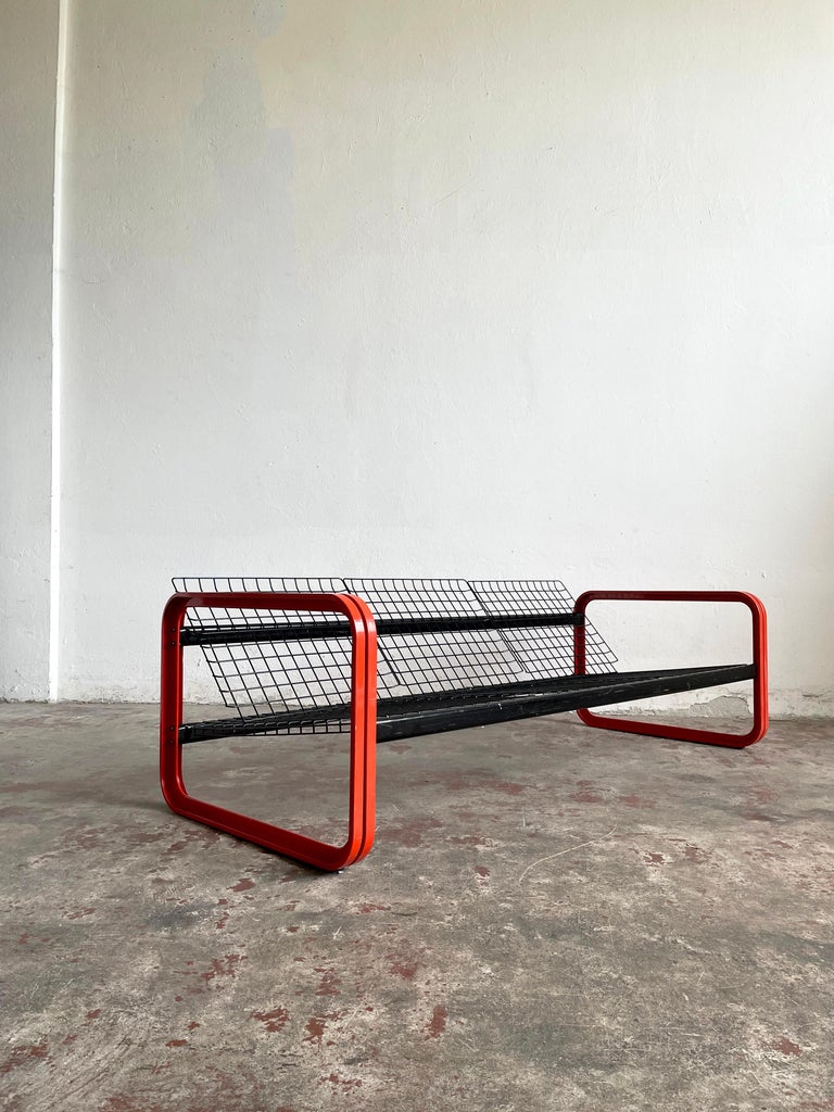 'Quadra' Metal Sofa, Design by Gigante Zambusi Boccato for Seccose, Italy, 1980s For Sale at 1stDibs