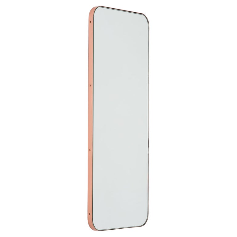 Quadris Rectangular Modern Bespoke Mirror with a Copper Frame, Medium ...