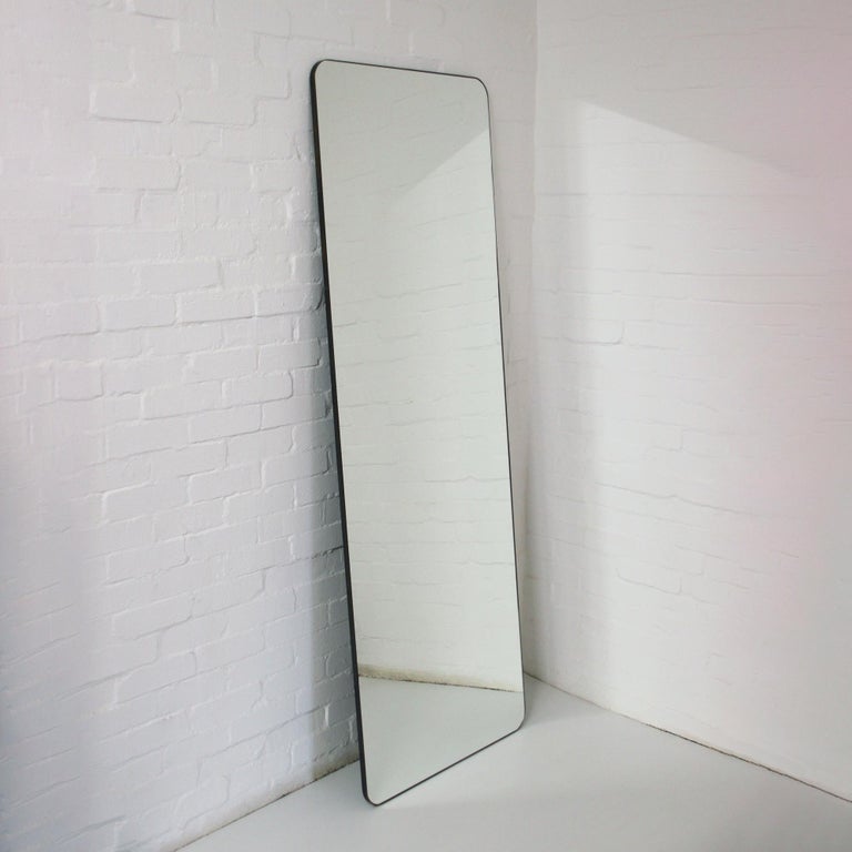 Quadris Wall Leaning Rectangular Mirror with Patina Frame, Bespoke ...