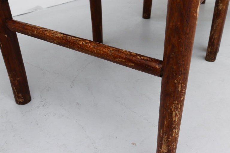 Quaker Style Ladder Back Dining Chairs with Rush Seats and Bible Shelf ...